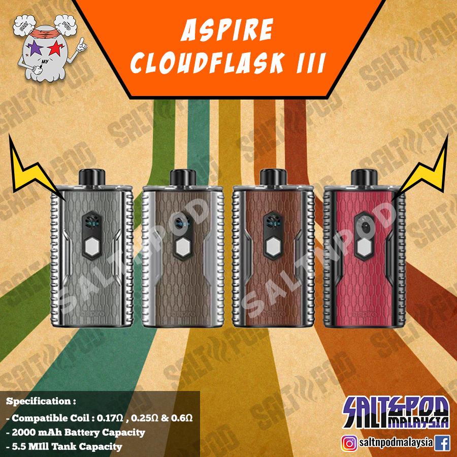 ASPIRE : CLOUDFLASK 3 CLOUDFLASK III – Salt & Pod Malaysia