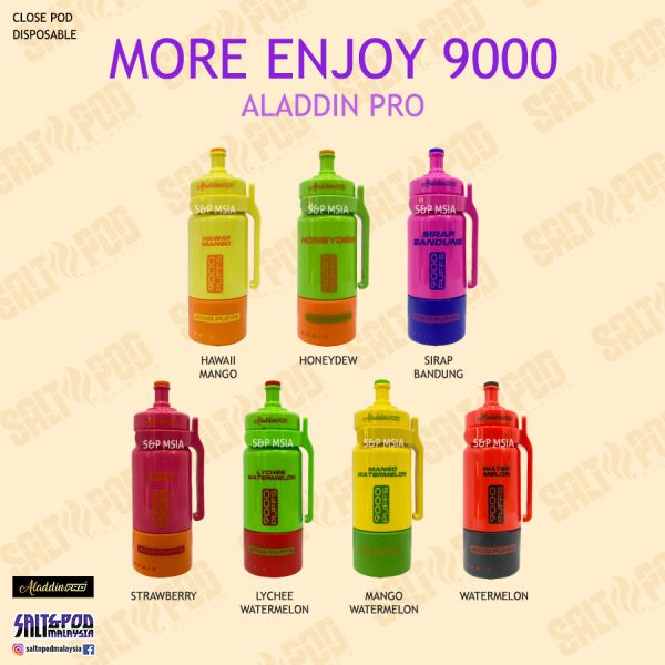 ALADDIN PRO : MORE ENJOY 9000 PUFF DISPOSABLE CLOSE POD – S&P MY