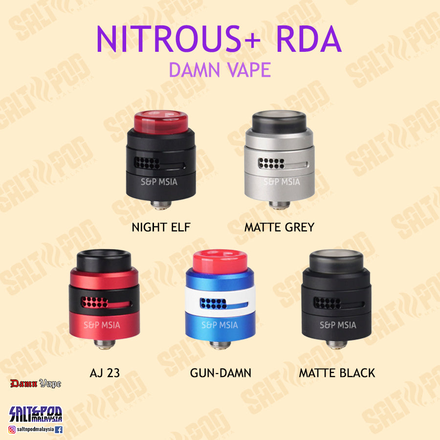 DAMNVAPE : NITROUS + RDA 22MM DRIPPER – Salt & Pod Malaysia