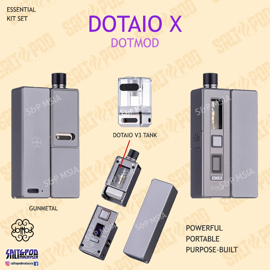 DOTMOD : DOTAIO X 60W Essential Kit Pod Mod – S&P MY
