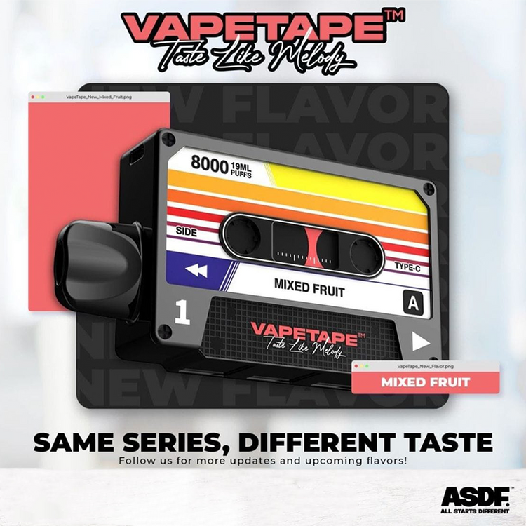 ASDF : VAPETAPE 8000 DISPOSABLE POD – Salt & Pod Malaysia