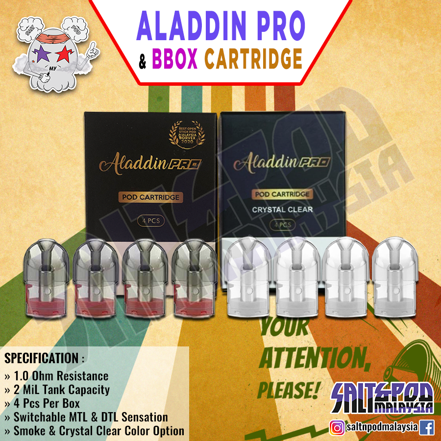 VAMPED : ALADDIN PRO CARTRIDGE ALADDIN PRO PLUS – Salt & Pod Malaysia