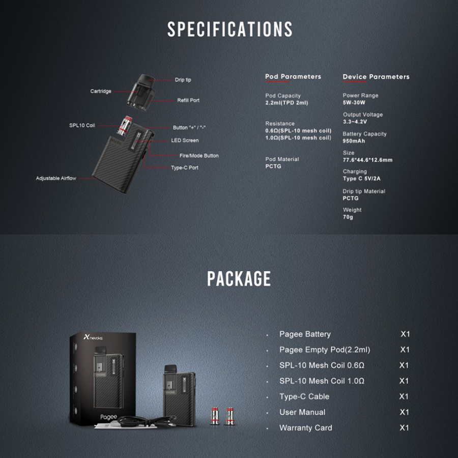 NEVOKS : PAGEE POD KIT 5W-30W – S&P MY